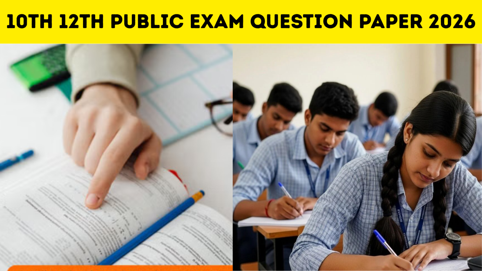 10th, 12th Public Exam Question Paper 2026 - IPIT IN