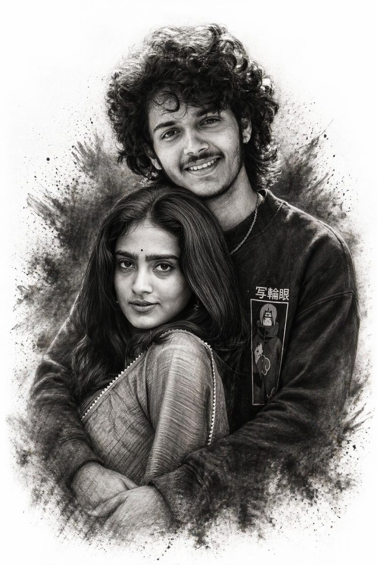 Charcoal Art Hug Photo Edit Ideas for Creating Emotional and Stylish ...